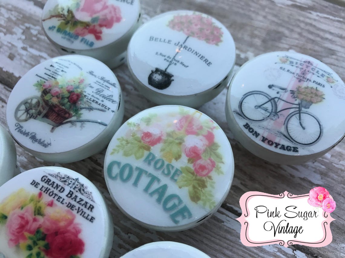 Kitchen Cabinet Knobs SHABBY CHIC Drawer Knobs Handmade Pulls | Etsy
