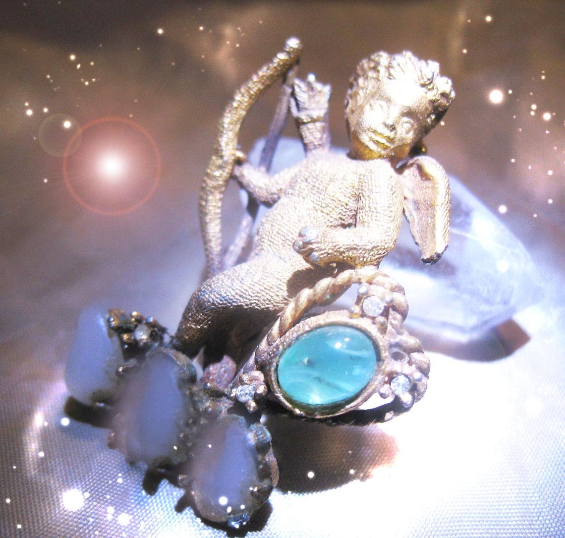 Antique Pin Rare Angel Miracle Higher Advanced Magick Witch Coven of ...