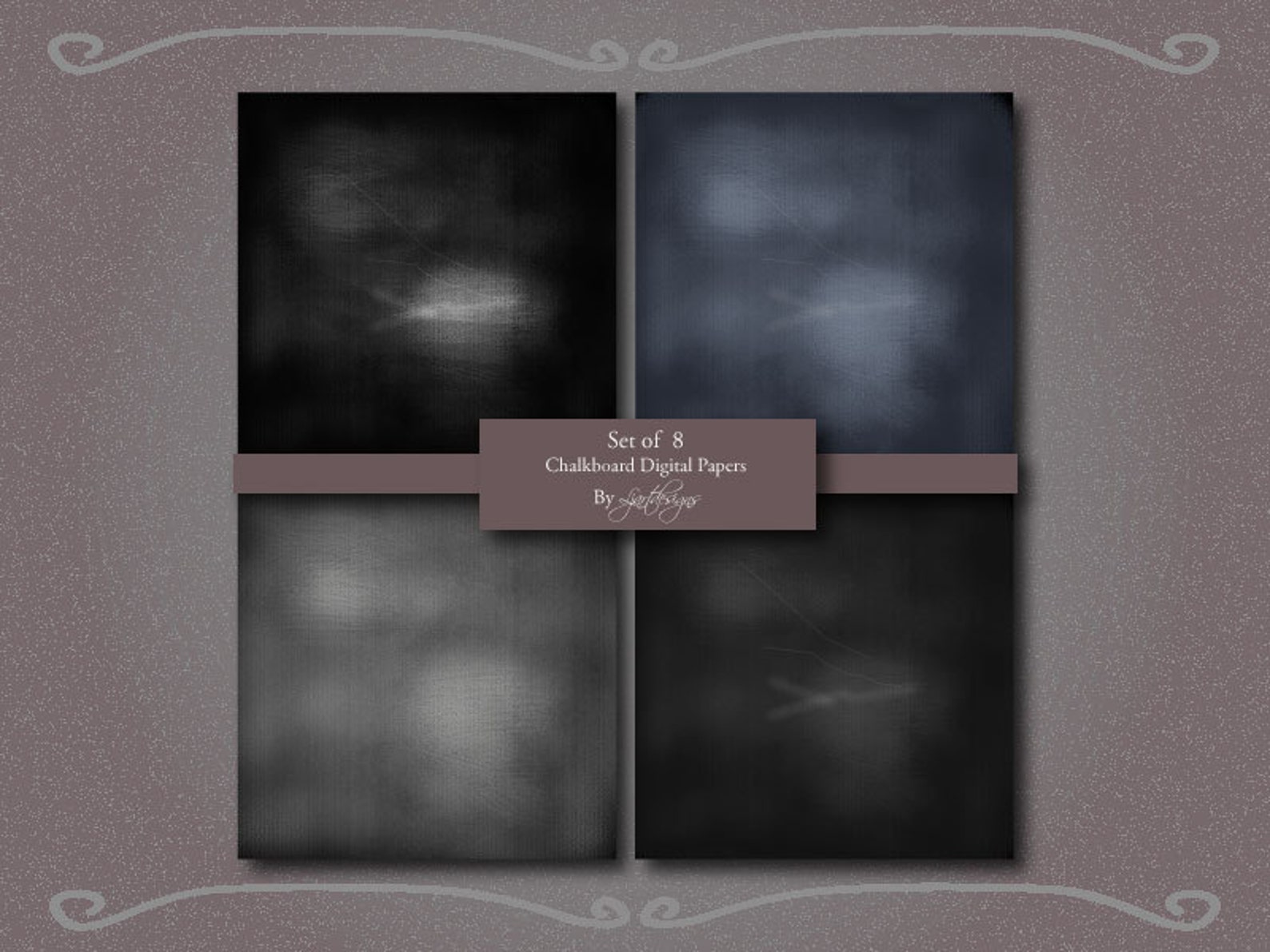 Sale 50% Off Chalkboard Digital Papers Scrapbooking Papers - Etsy