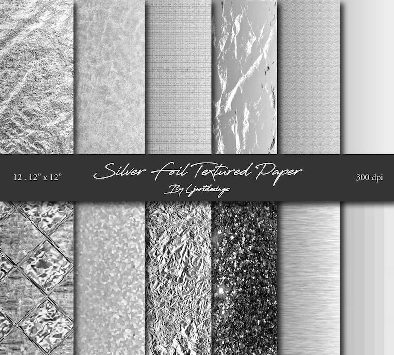 Silver Scrapbooking Papers, Foil, Textured, Crafts, Glitter, Scrapbook ...