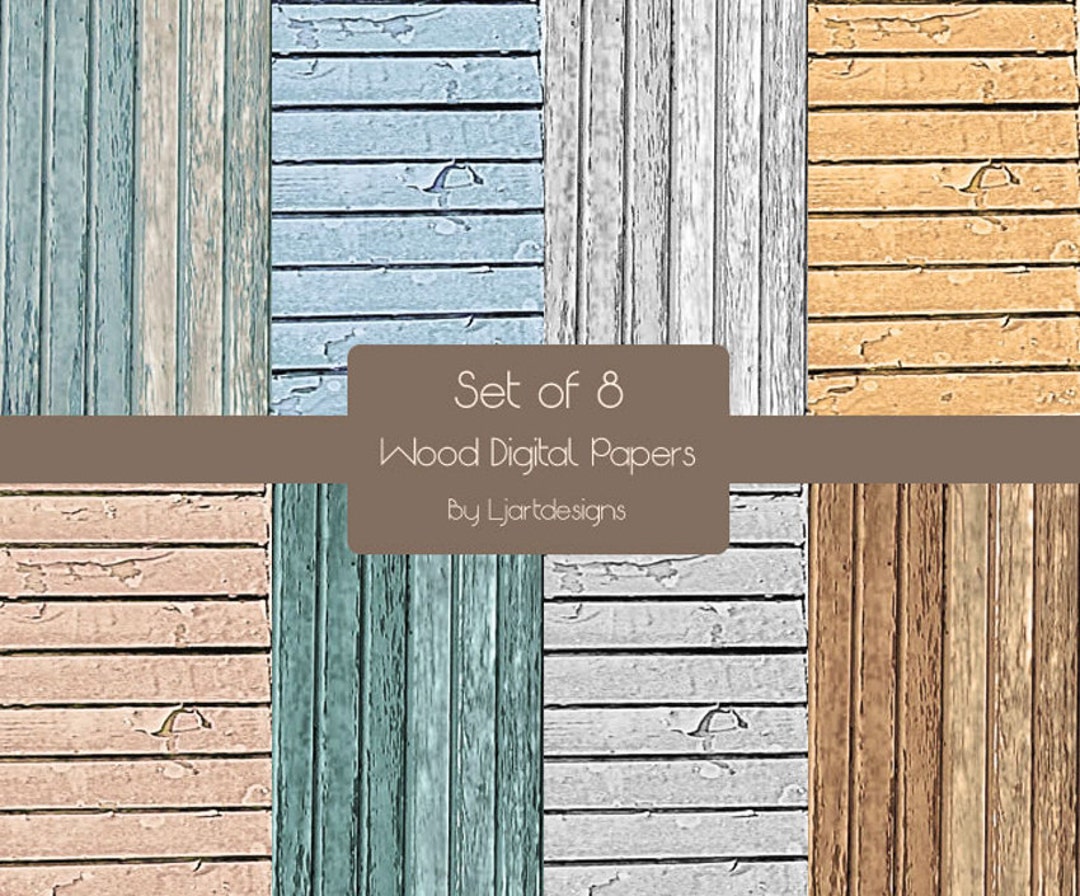 Wood Textured Papers Shabby Chic Scrapbooking Paper Craft - Etsy
