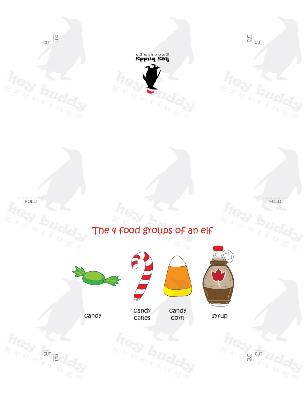 Instant Printable Digital Download Christmas Card Elf Food Groups - Etsy