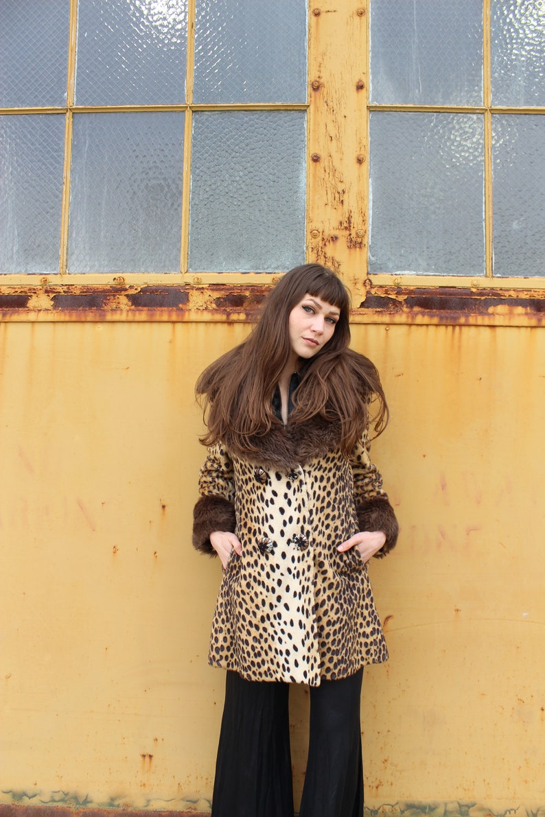 Vintage Leopard Print Coat/ 70s Leopard Print/ Vintage Penny - Etsy