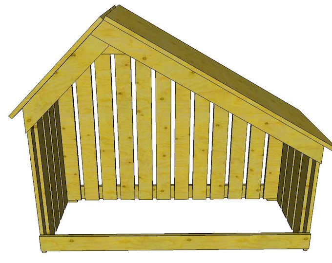 Large Shed Roof Nativity 20wx14hx6d Hand-crafted Wood Christmas ...