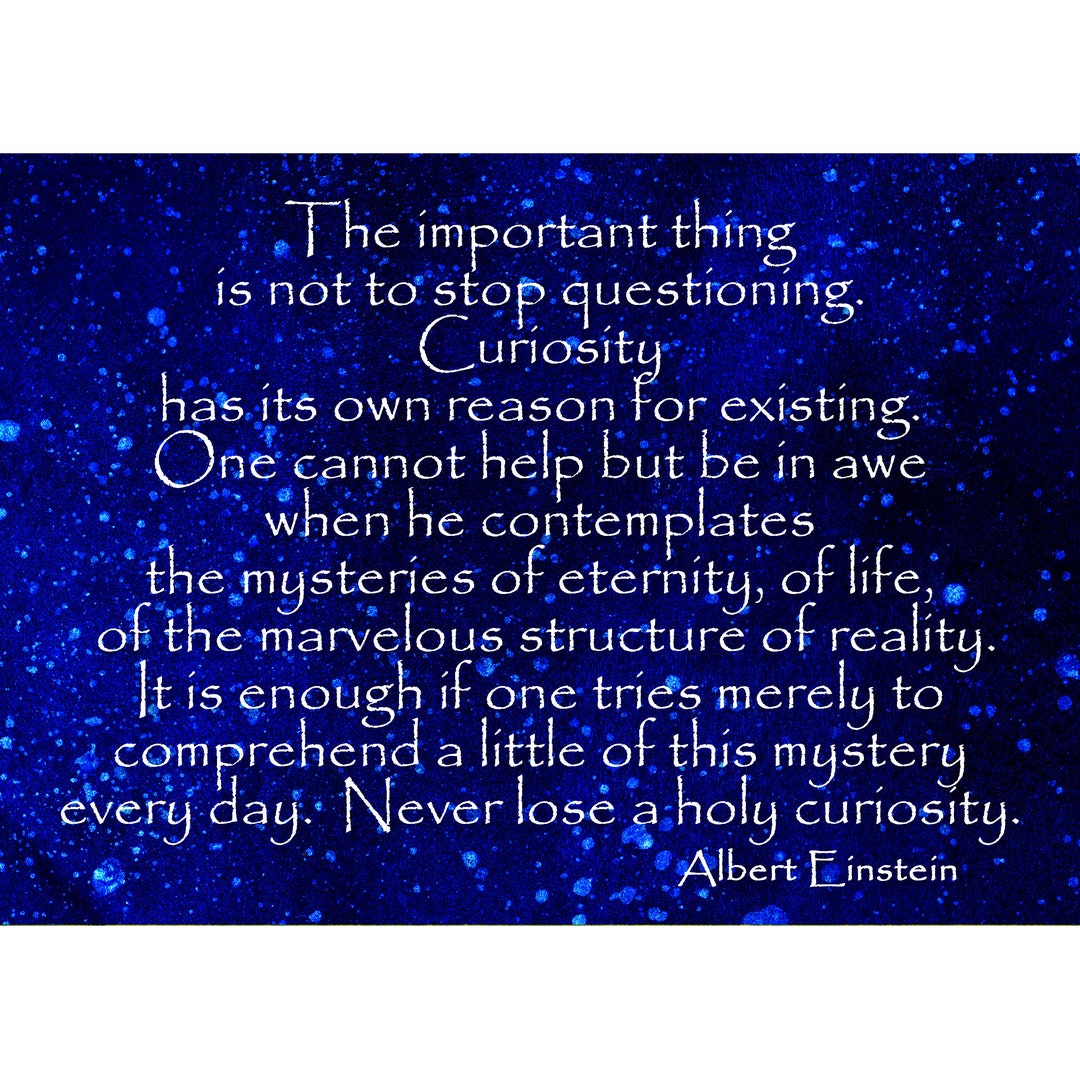 GRADUATION CARD - Inspirational Quote by Albert Einstein - Also ...