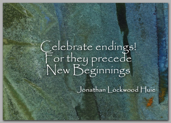 GRADUATION CARD celebrate Endings for They Precede New | Etsy