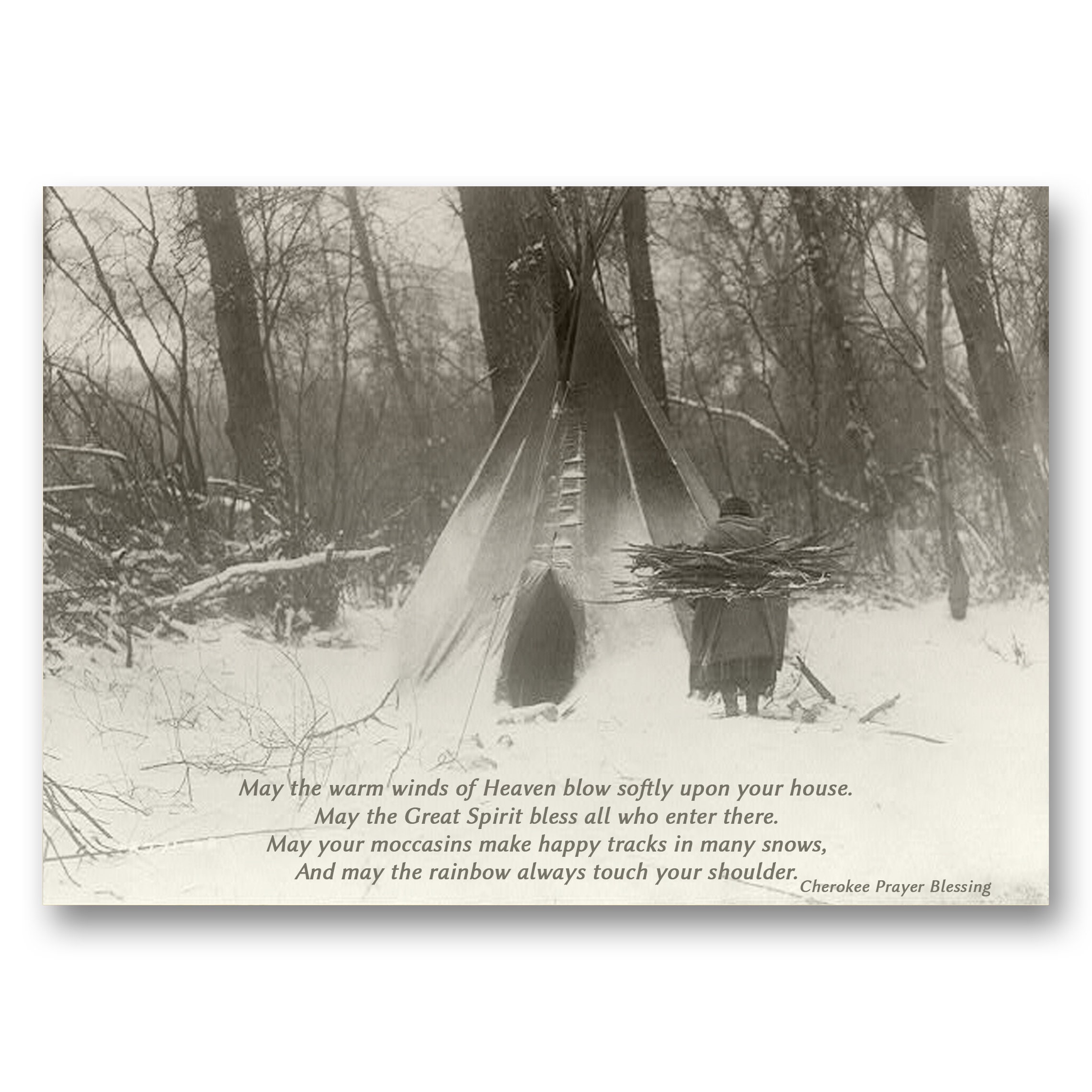 Native American BLESSING - THANKSGIVING Card or HOUSEWARMING Gift ...