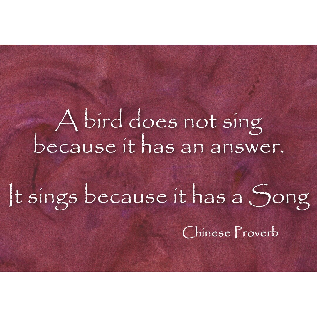 Blank Graduation Card - Chinese Proverb - 5"x7" Greeting Card - Also ...