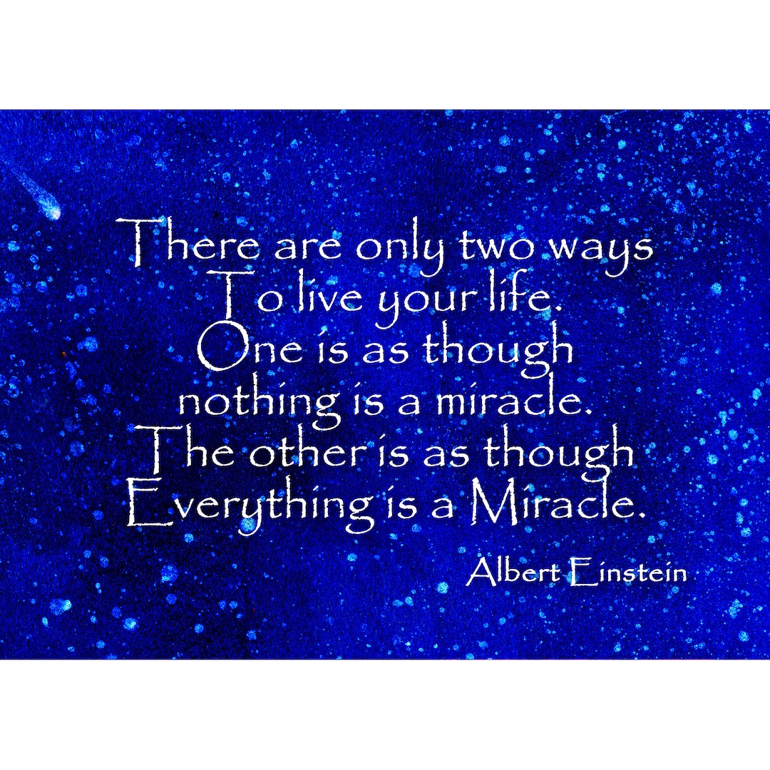 Inspirational Quote by Albert Einstein - 5"x7" Greeting CARD, MAGNET or ...