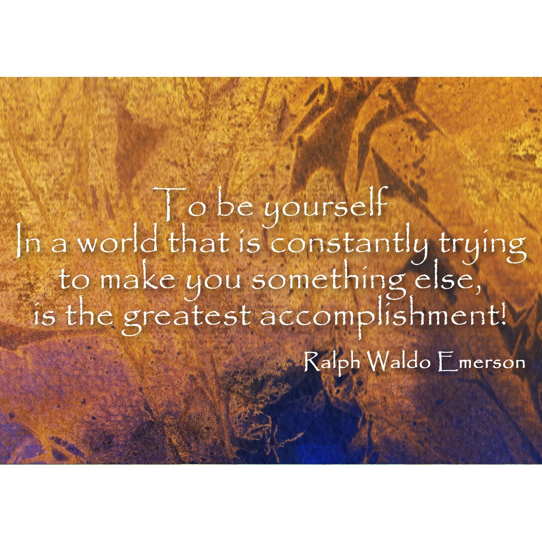 Quote by Ralph Waldo Emerson - GRADUATION CARD - Also Available as a ...