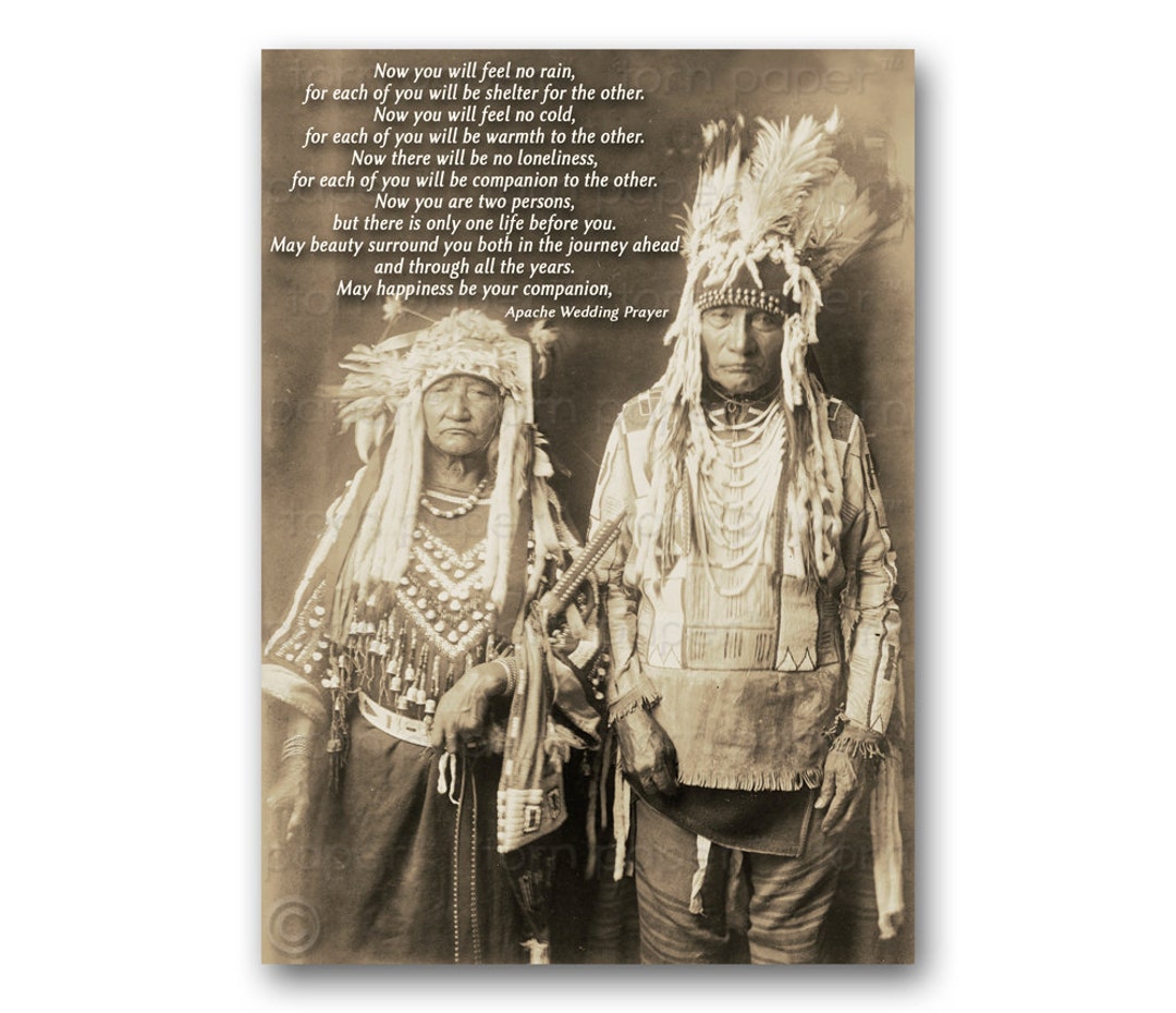 Apache Wedding Prayer - WEDDING CARD or PRINT With a Custom-cut Mat ...