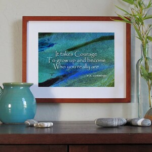 INSPIRATION & ENCOURAGEMENT Quote by E.e. Cummings - 5" X 7" Greeting ...