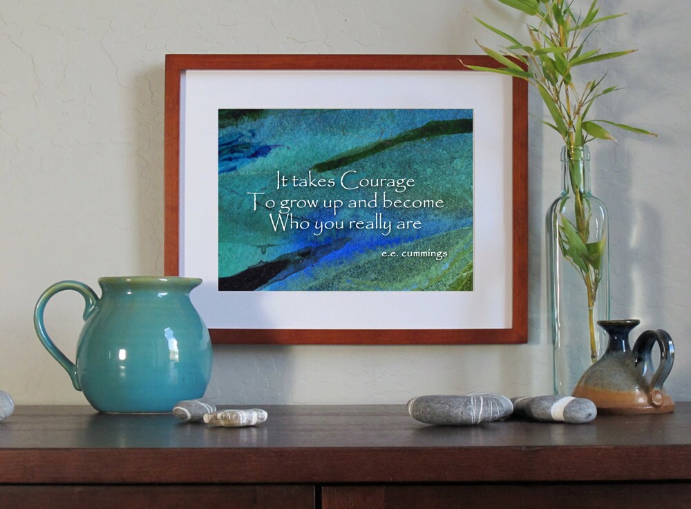 INSPIRATION & ENCOURAGEMENT Quote by E.e. Cummings - 5" X 7" Greeting ...