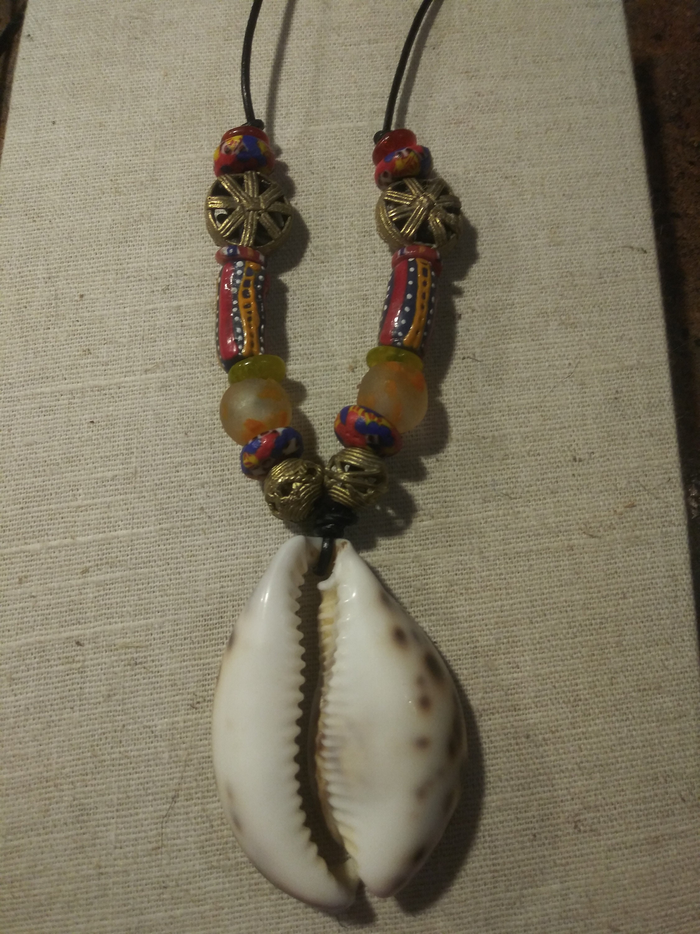 Shell Necklace, Beaded Necklace, Trade Beads, African Jewelry, Tribal ...