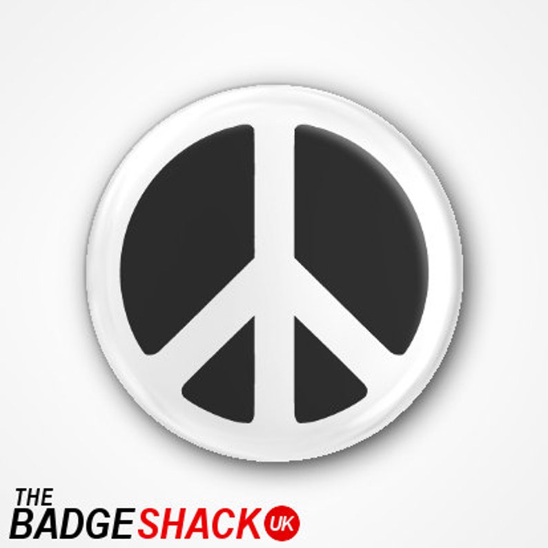 Peace Symbol Badge 2.5cm - Etsy