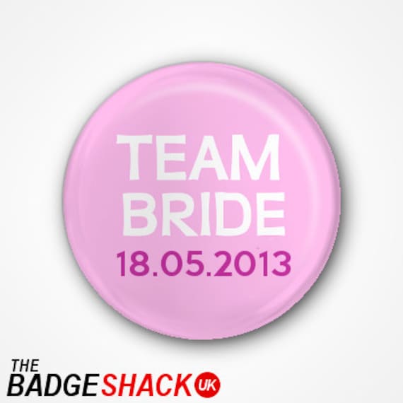 Team Bride Pin Badges or Magnets X 20. Available as 2.5cm | Etsy