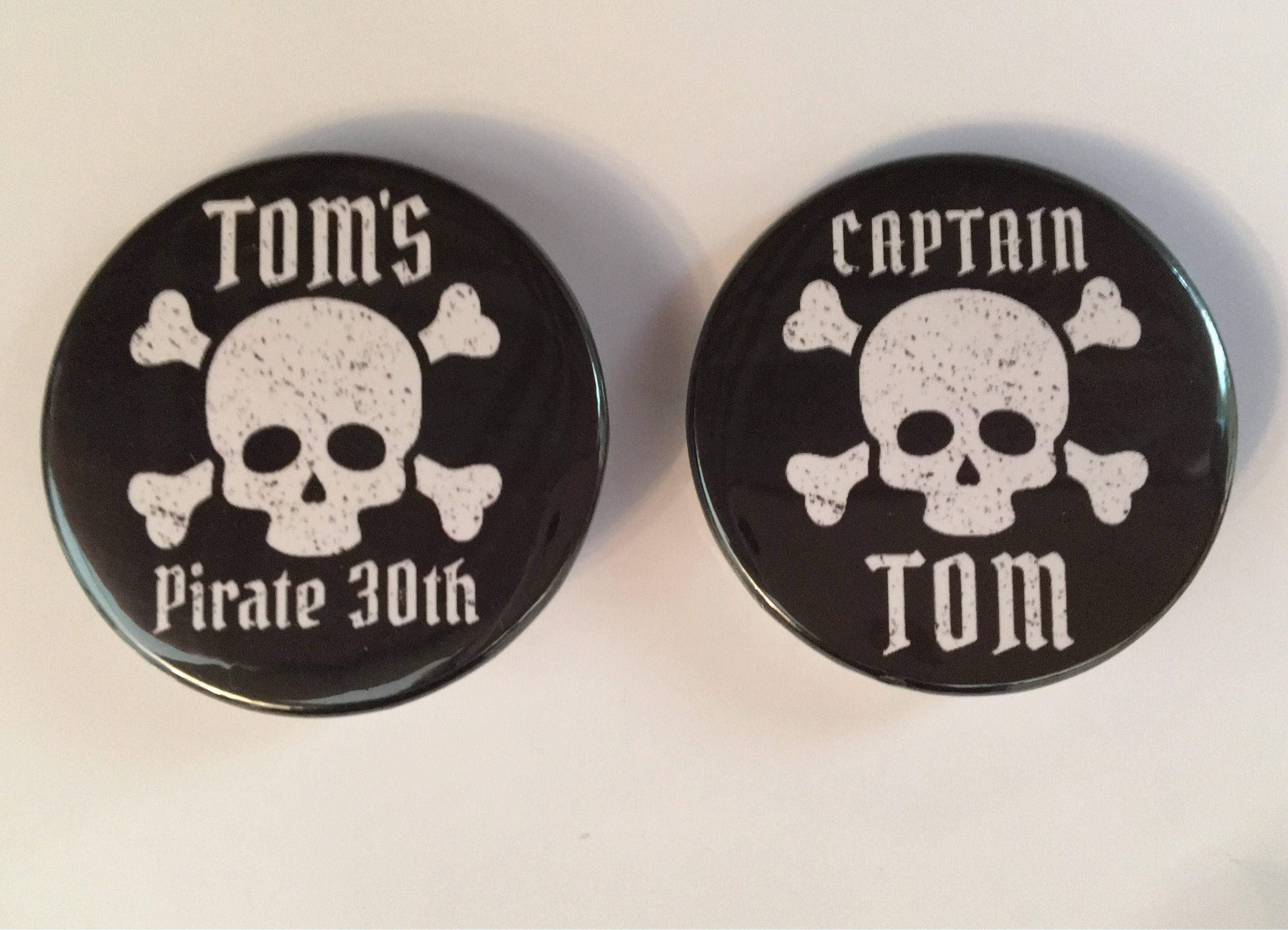Personalised Pirate Themed Party Badges. 3.8cm Diameter Badge - Etsy ...