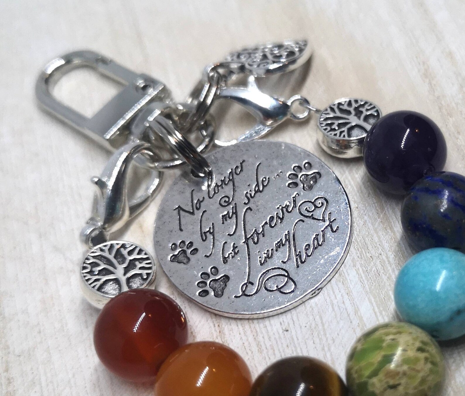 Pet Memorial Keyring Dog Memorial Gift Sympathy Gift Chakra - Etsy