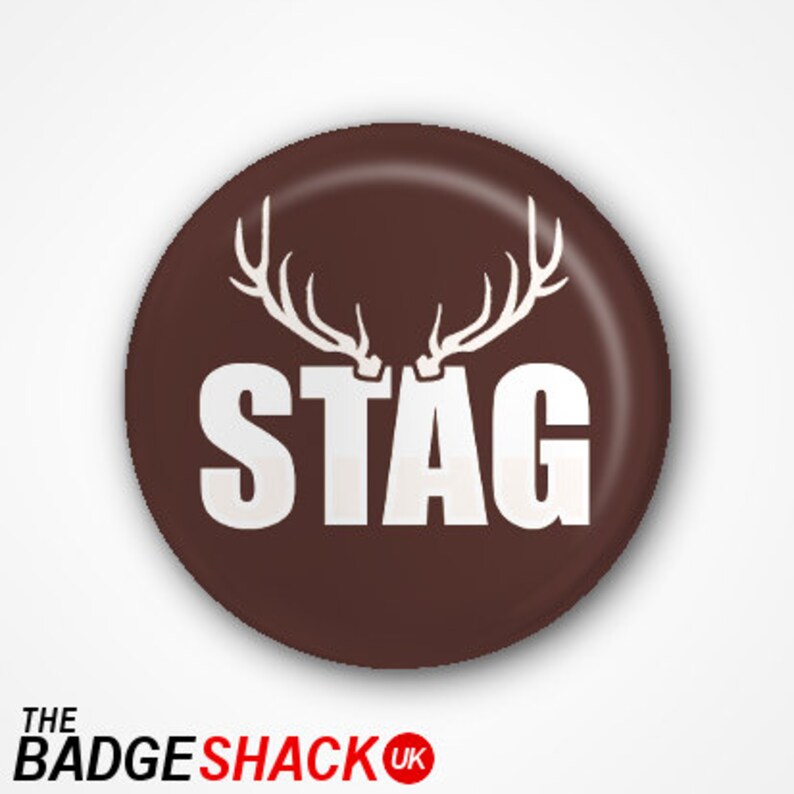STAG Badge or Magnet. Available as 2.5cm Pin Badge or 3.8cm - Etsy