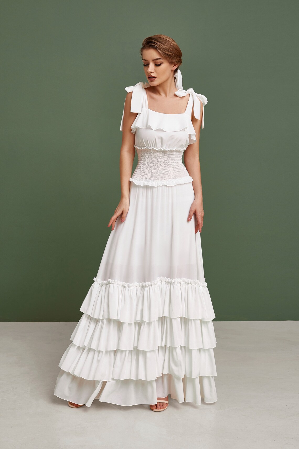 Simple Wedding Dress Beach Wedding Dress Summer Wedding - Etsy