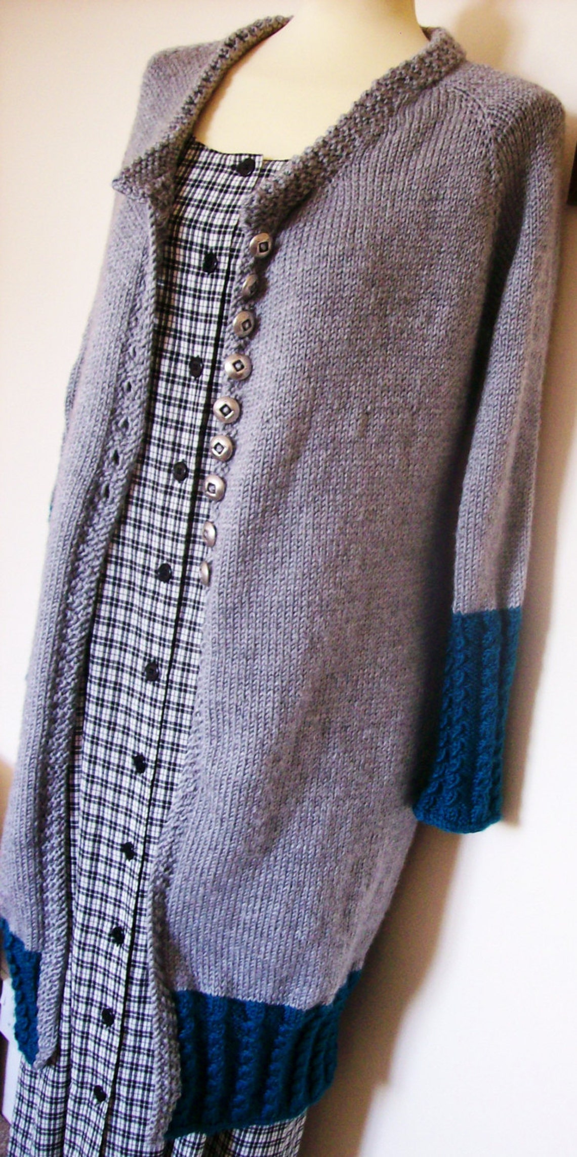 Knitting Pattern for a Long-line Cardigan - Etsy