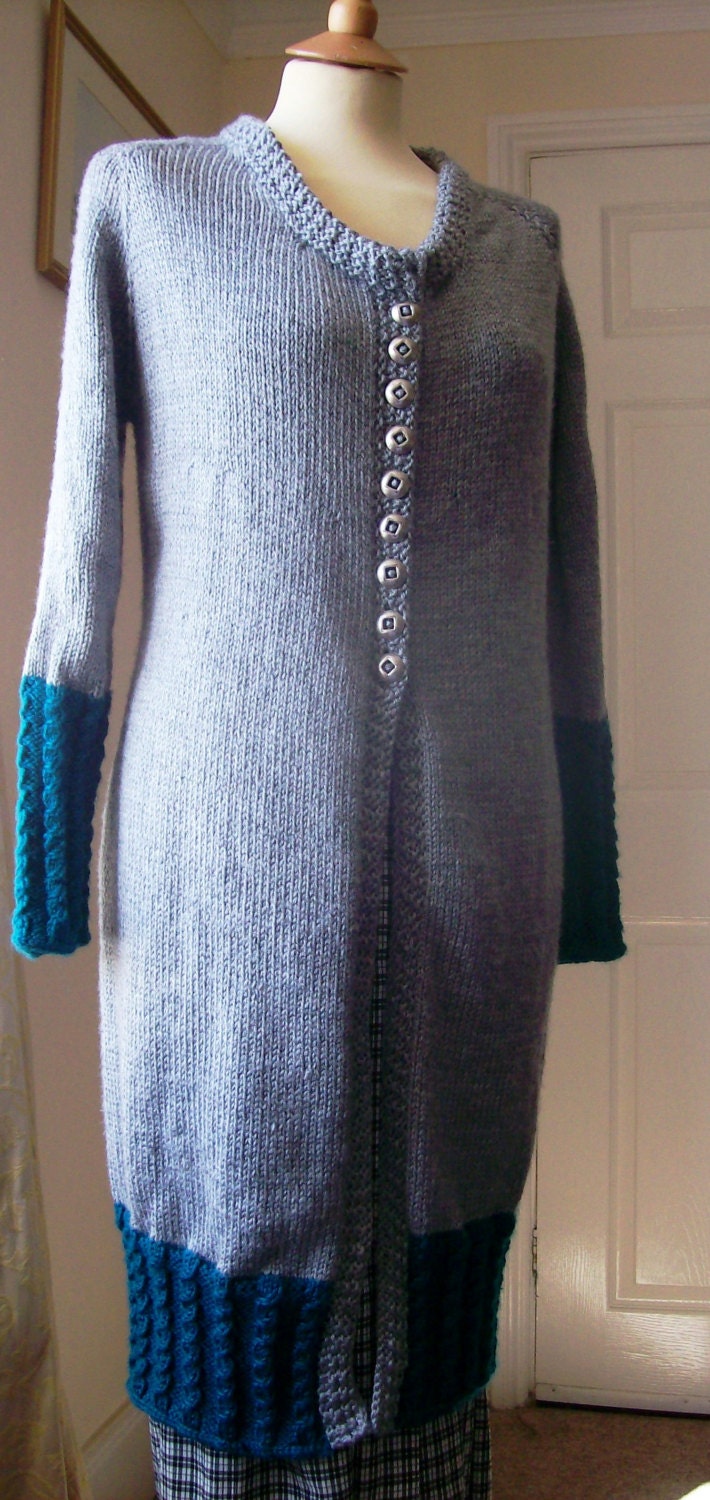 Knitting Pattern for a Long-line Cardigan - Etsy