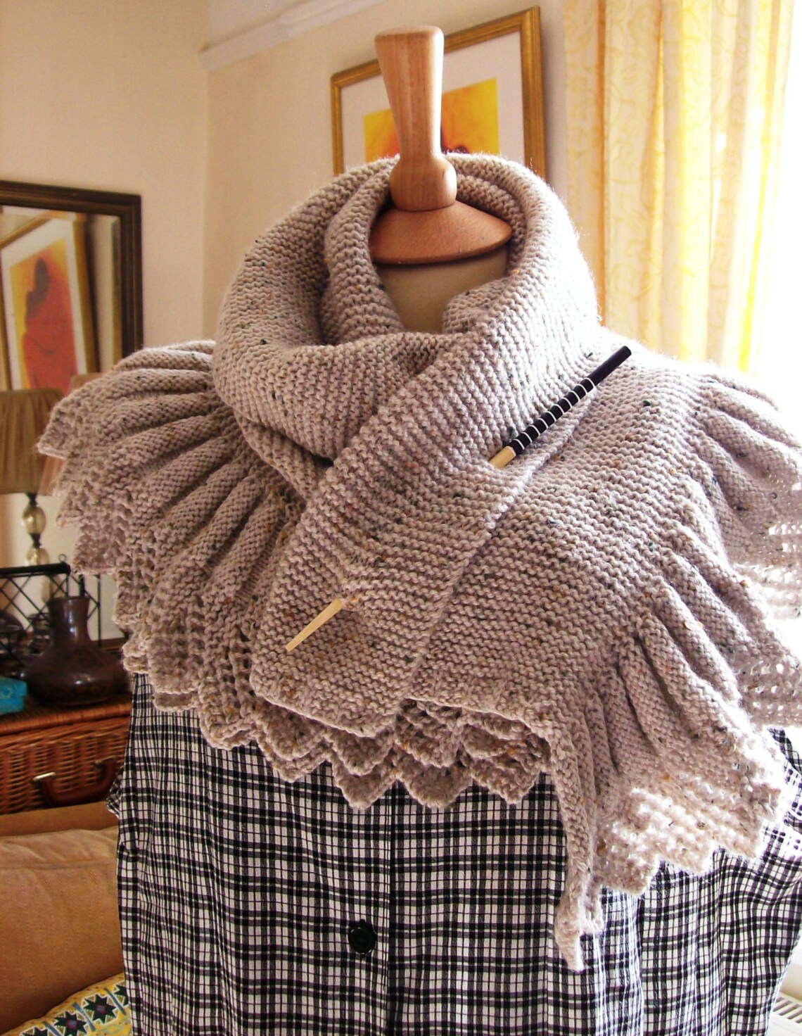 Knitting Pattern, Woman's Scarf, Neck Warmer, Wrap , Shawl ...