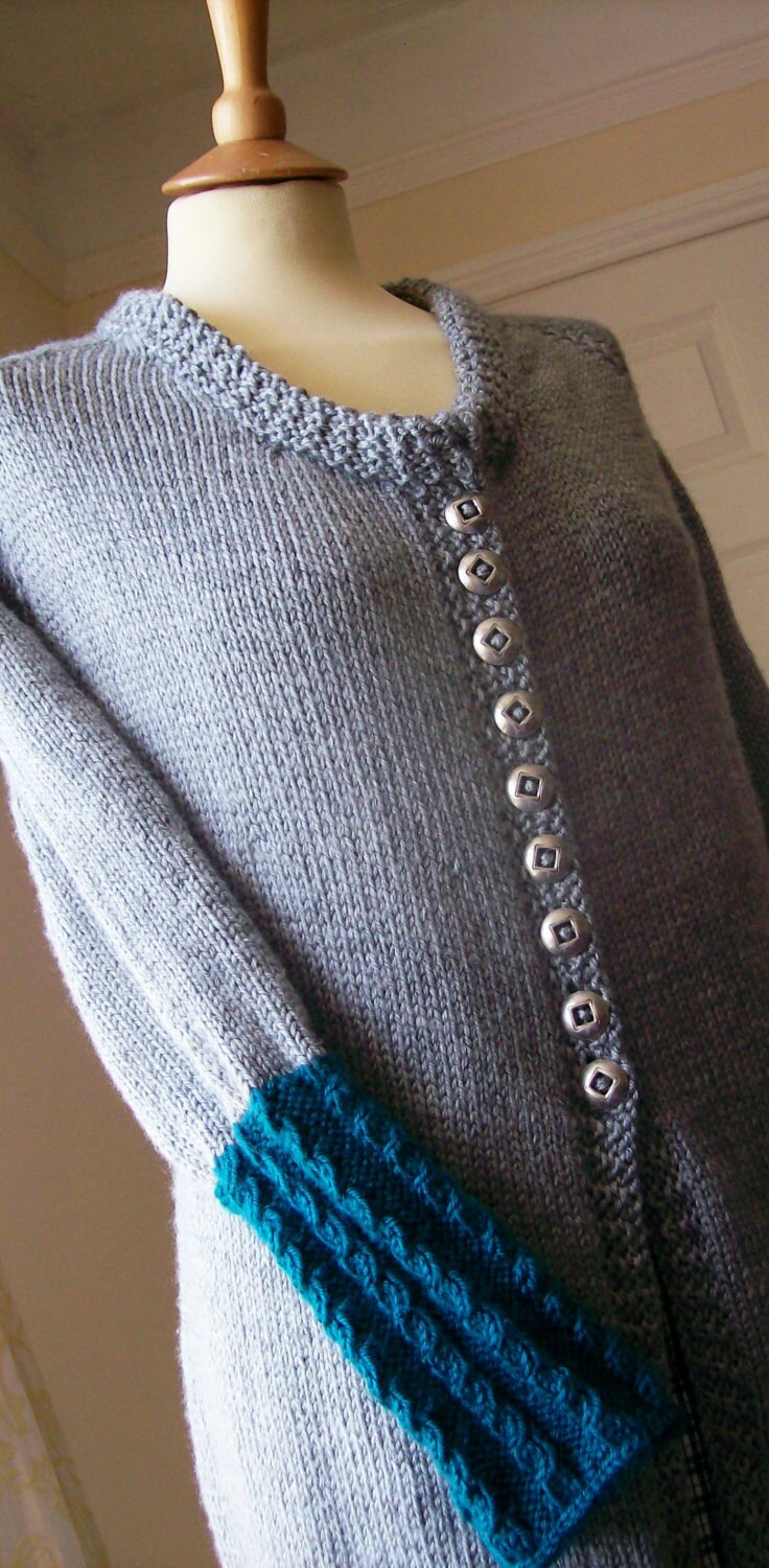 Knitting Pattern for a Long-line Cardigan - Etsy