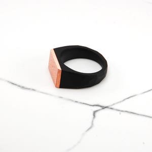 Signet With Copper,copper Signet Ring,resin Jewellery,copper Ring ...