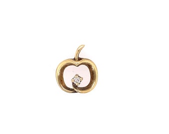Diamond Apple Pendant - Etsy