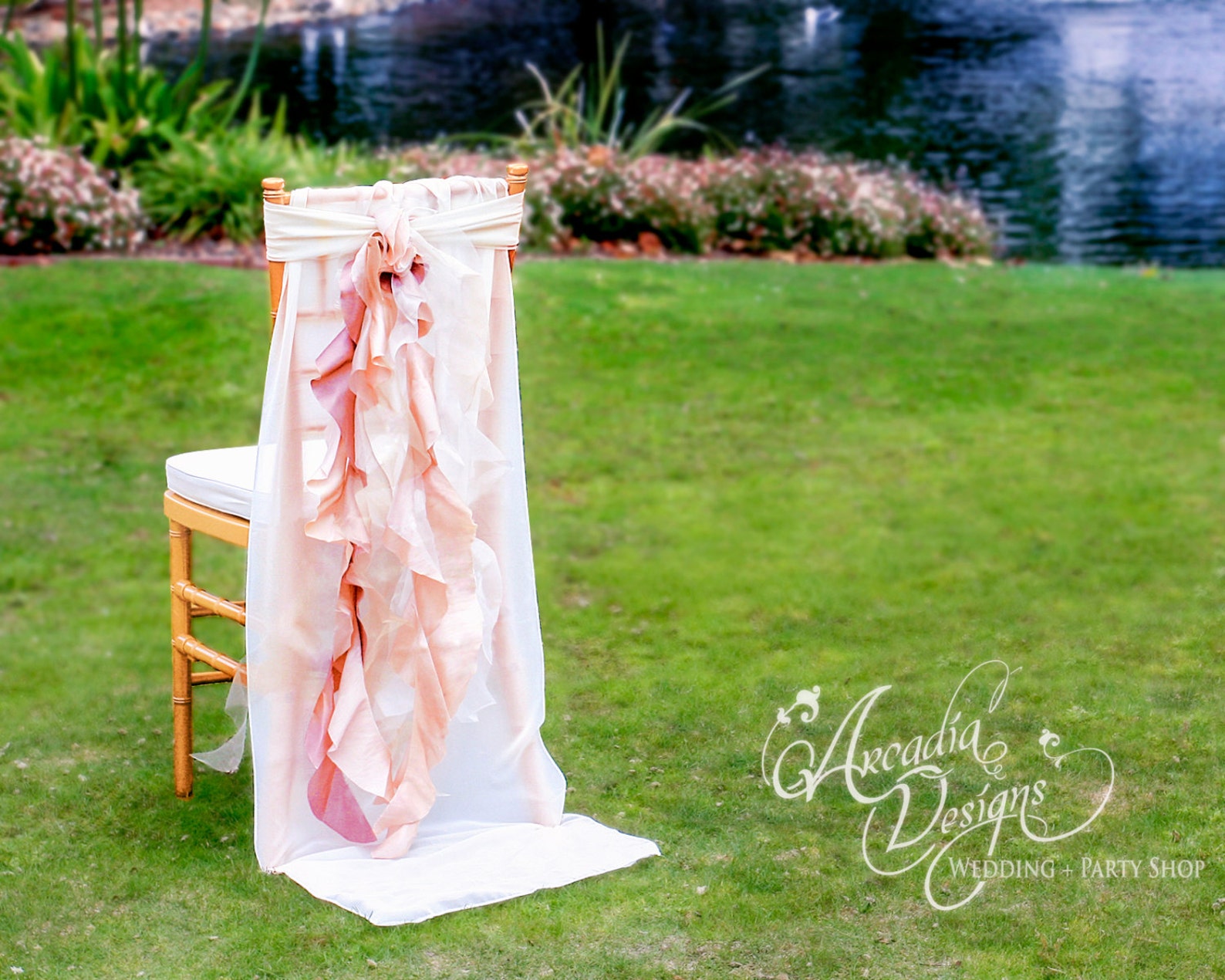 Wedding Chair Sash Bridal Chair Decor MADE TO ORDER Chiffon - Etsy