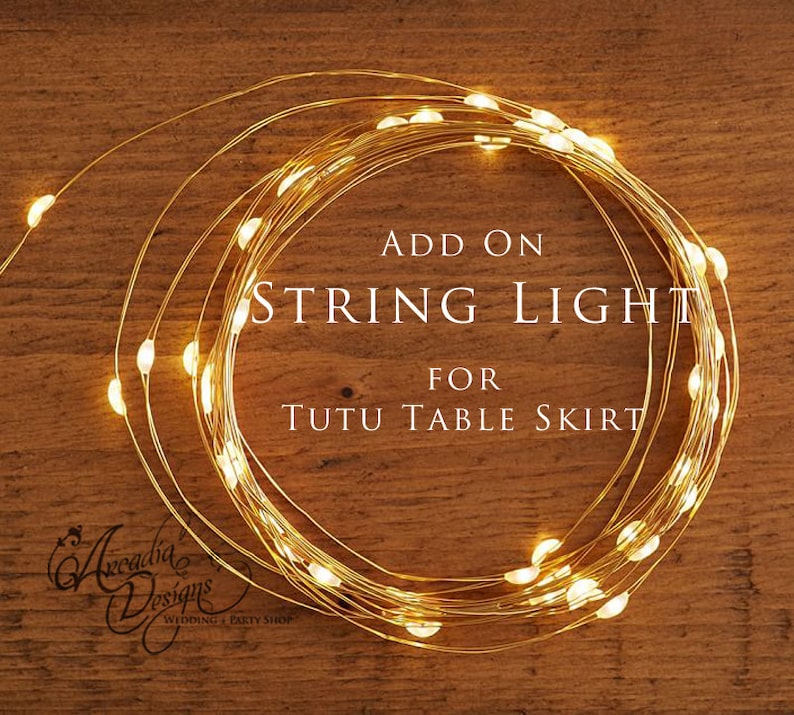 String Light Add on Item for Ruffle Tablecloth Tutu Table - Etsy