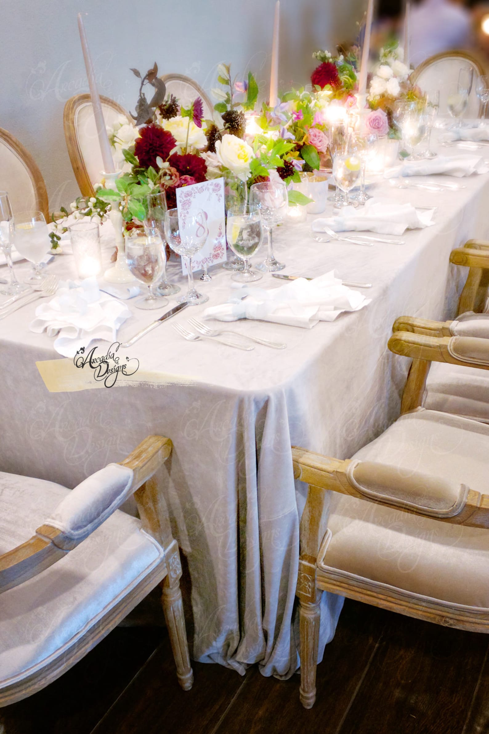 Velvet Tablecloth | Elegant Table Linens for Event Wedding Head Table ...