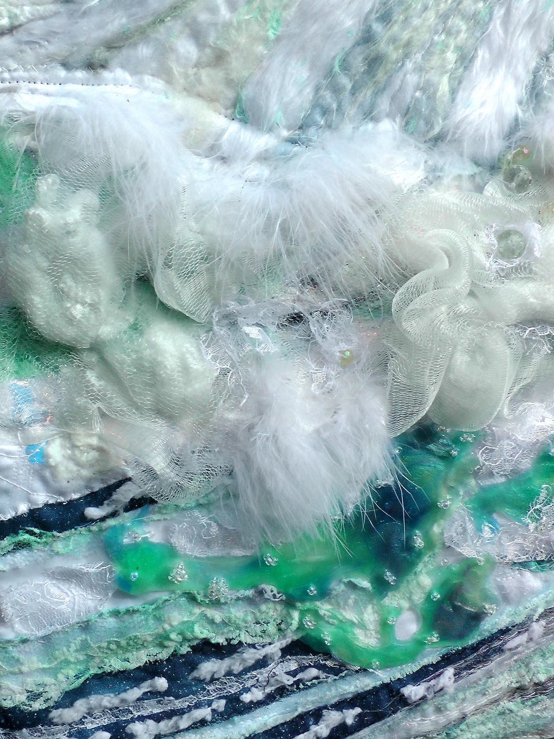 Textile Waterfall. Healing Fabric Art Cascades of Water - Etsy