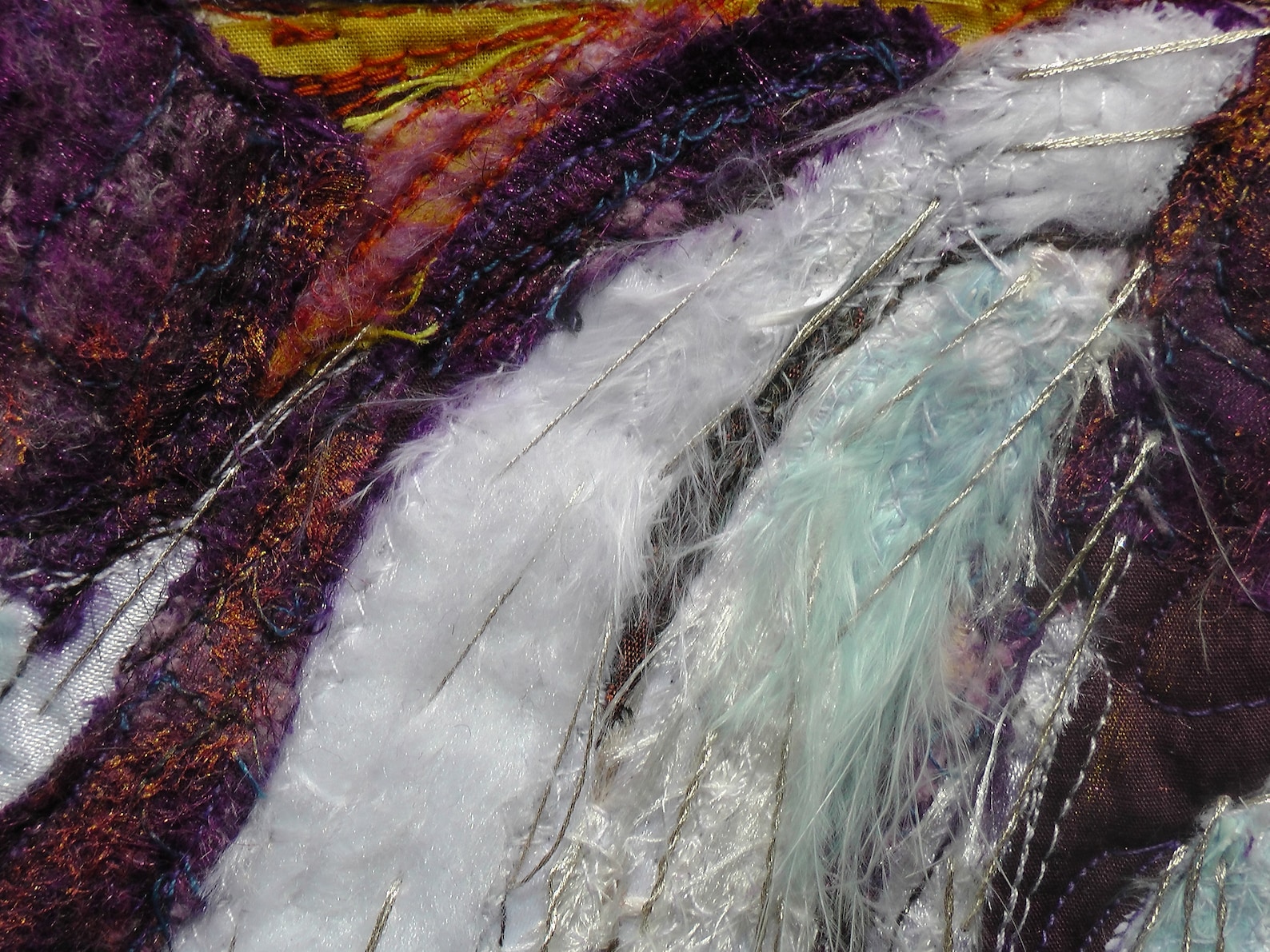 Waterfalls, Textile Art, Landscape Waterfalls, Wall Hanging, Fabric ...