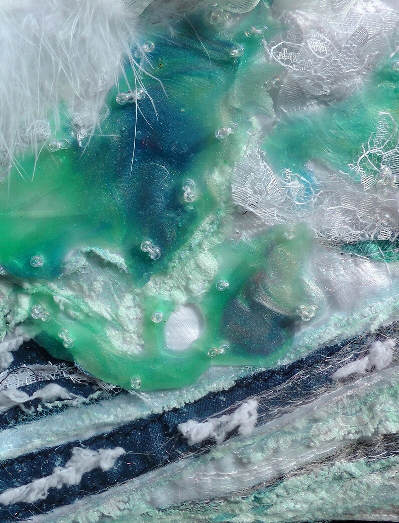 Textile Waterfall. Healing Fabric Art Cascades of Water - Etsy