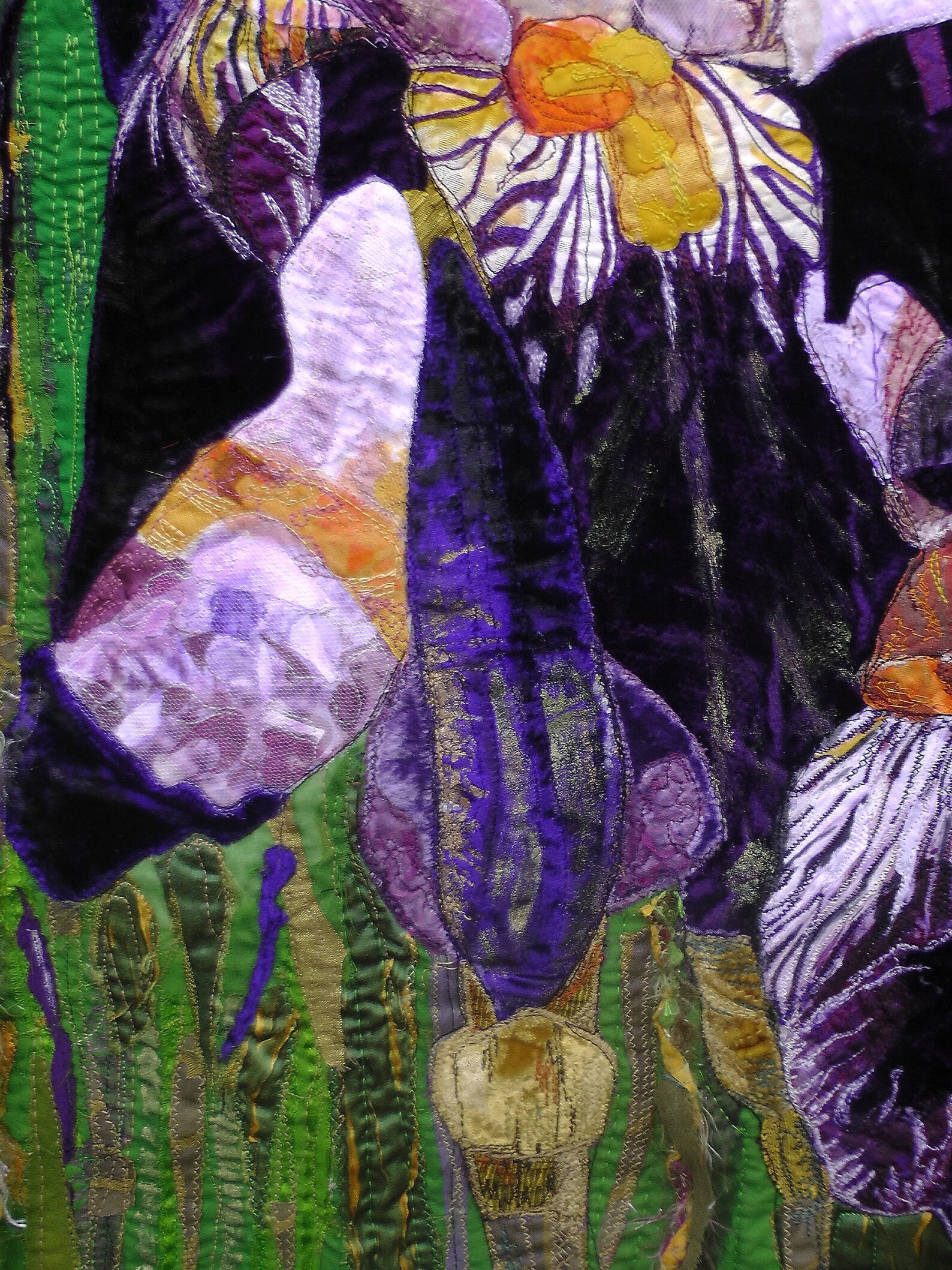 Bearded Iris Textile Wall Hanging. - Etsy