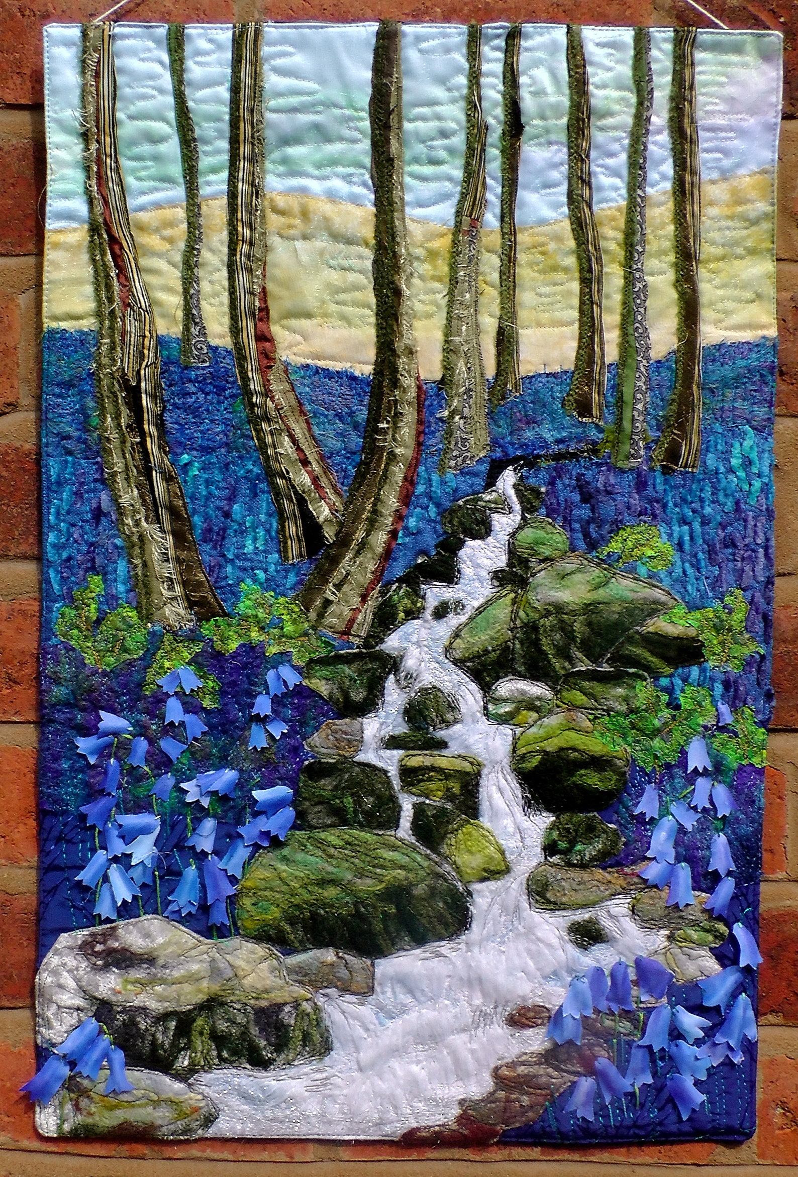 Original Art Bluebells Wall Hanging. Woodland Flowers. English ...