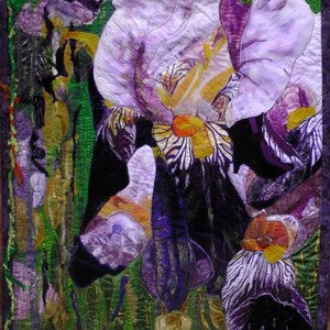 Bearded Iris Textile Wall Hanging. - Etsy