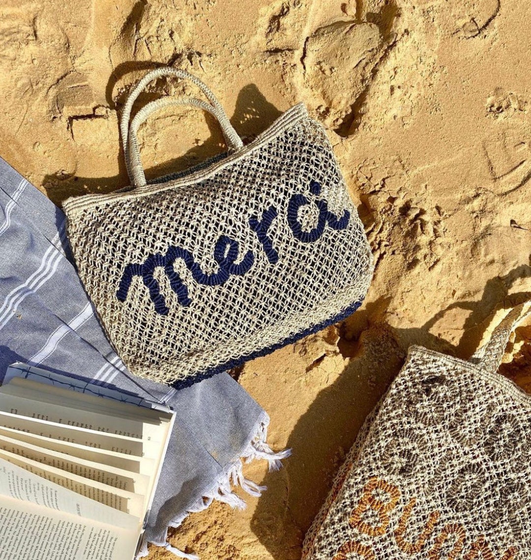 Merci Jute Bag L - Etsy