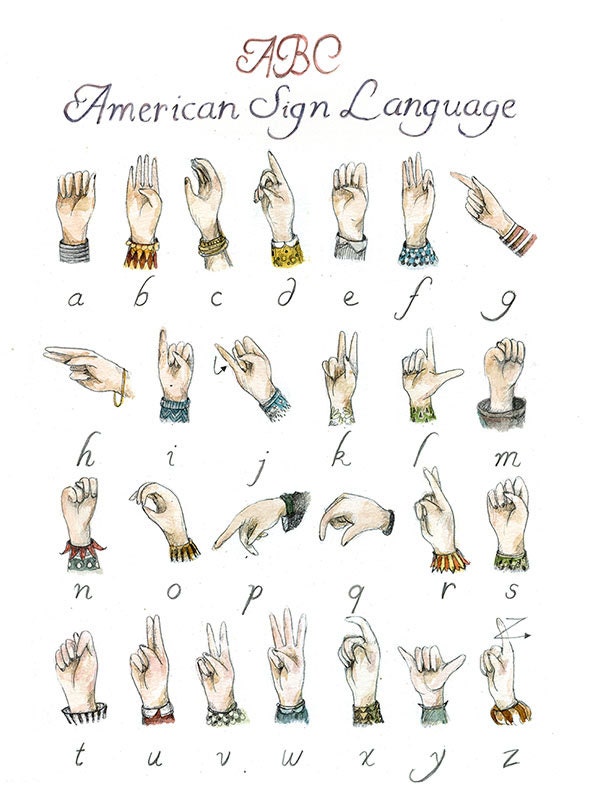Print American or Other Sign Language Alphabet LSQ ASL LSF - Etsy Canada