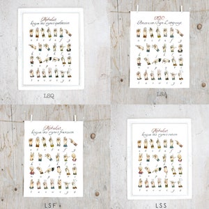 Print American or Other Sign Language Alphabet | LSQ ASL LSF | Learn ...