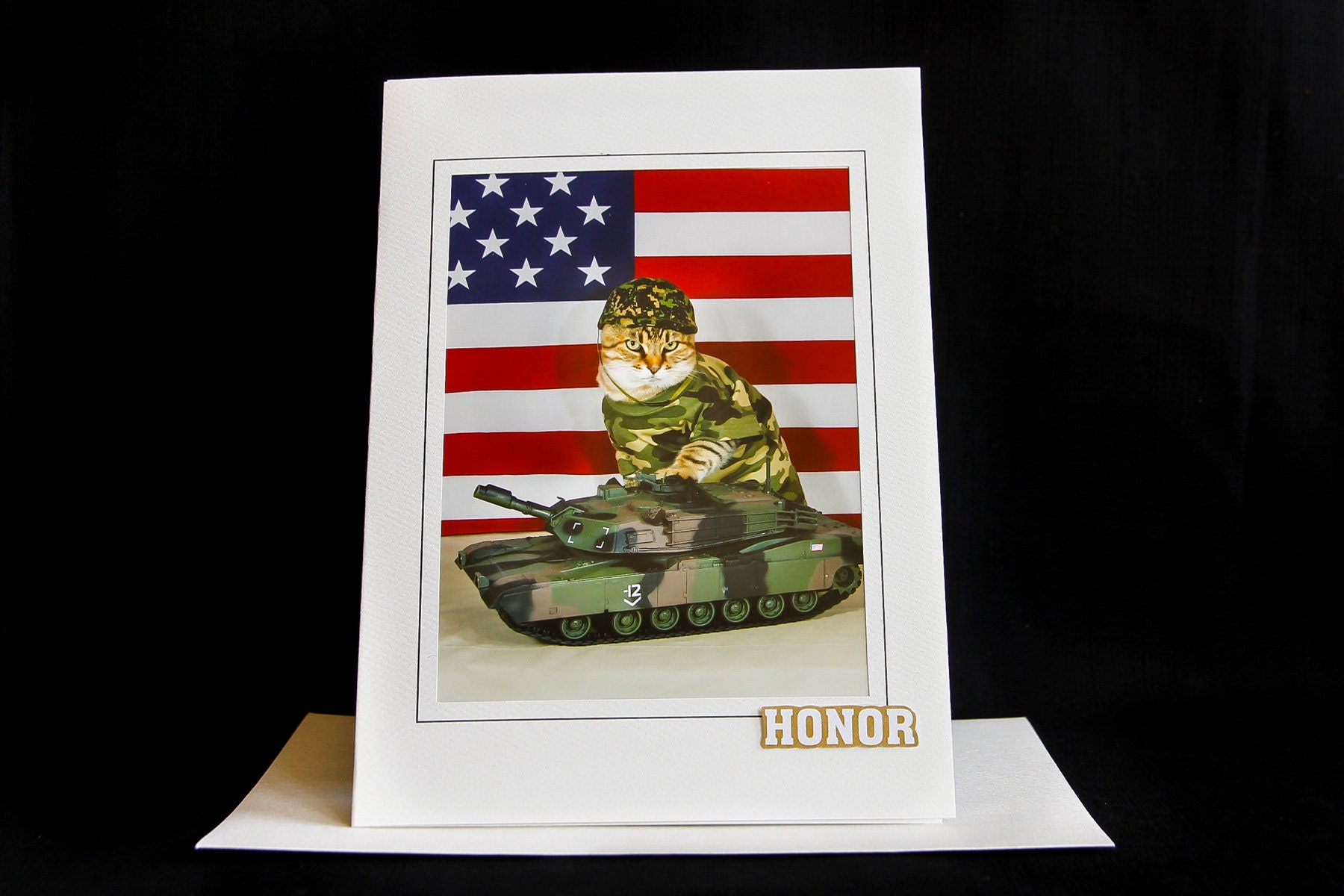 US Army Cat Card-cat in Combat Uniform-all Occasion Card for Cat Lovers ...