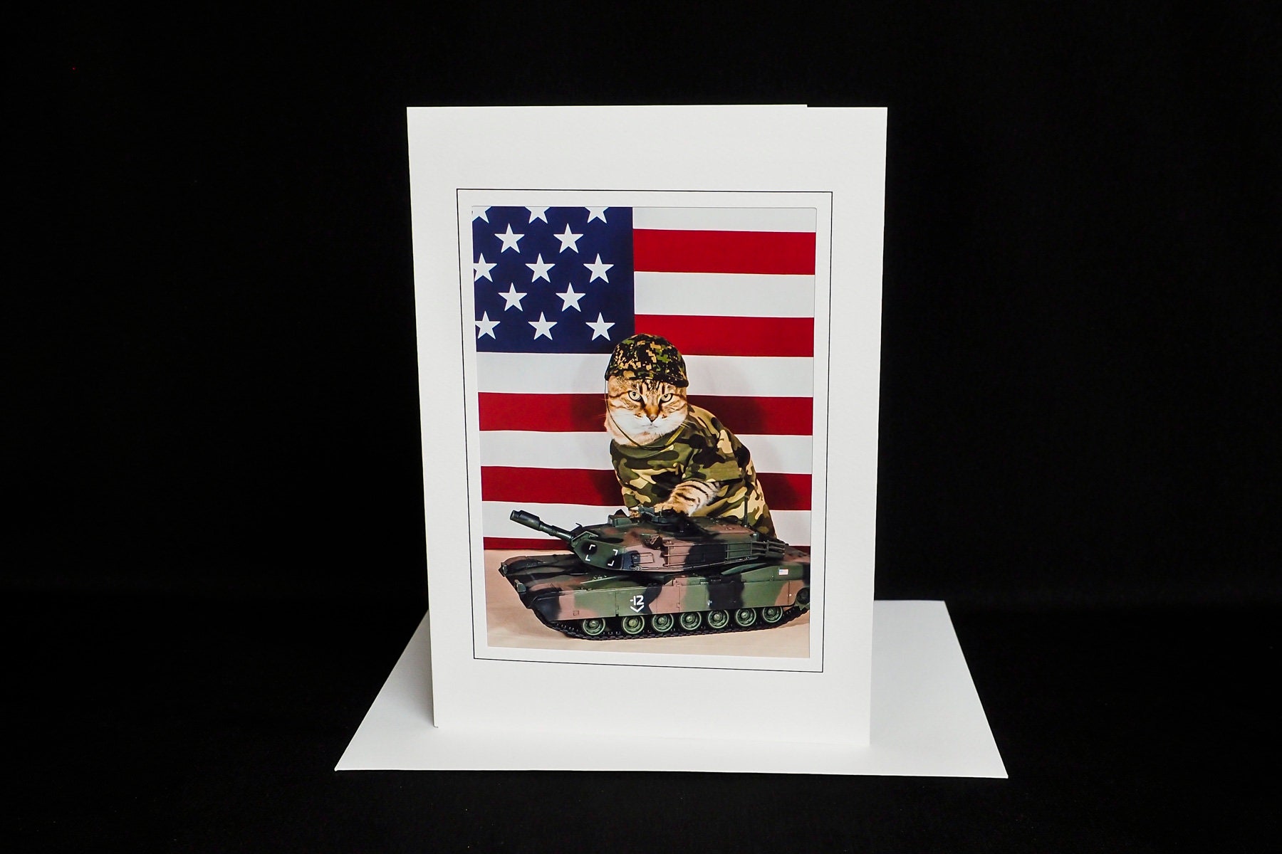 US Army Cat Card-cat in Combat Uniform-all Occasion Card for Cat Lovers ...