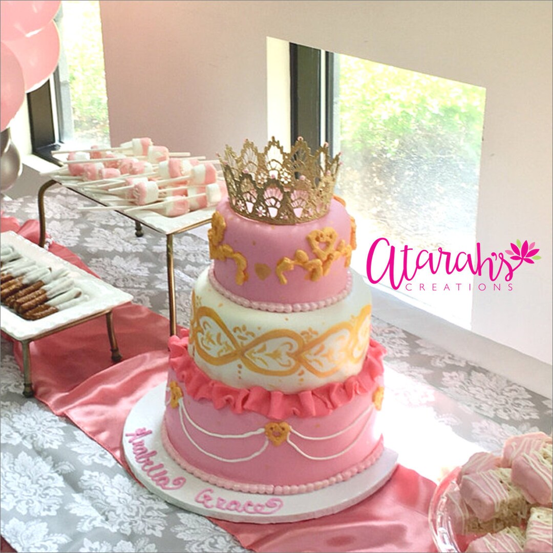 Gold Crown Cake Topper: Handmade Photo Prop, MADE IN USA - Etsy