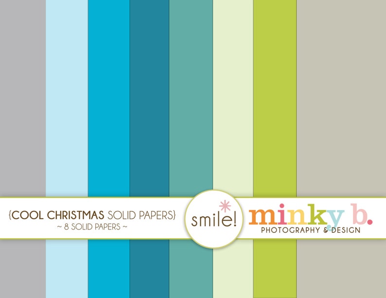 Digital Download** 12x12 Digital Scrapbook Papers "cool Christmas ...