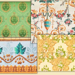 Wallpaper Mix 1 | Vintage Wallpaper Printable Junk Journal Pages ...