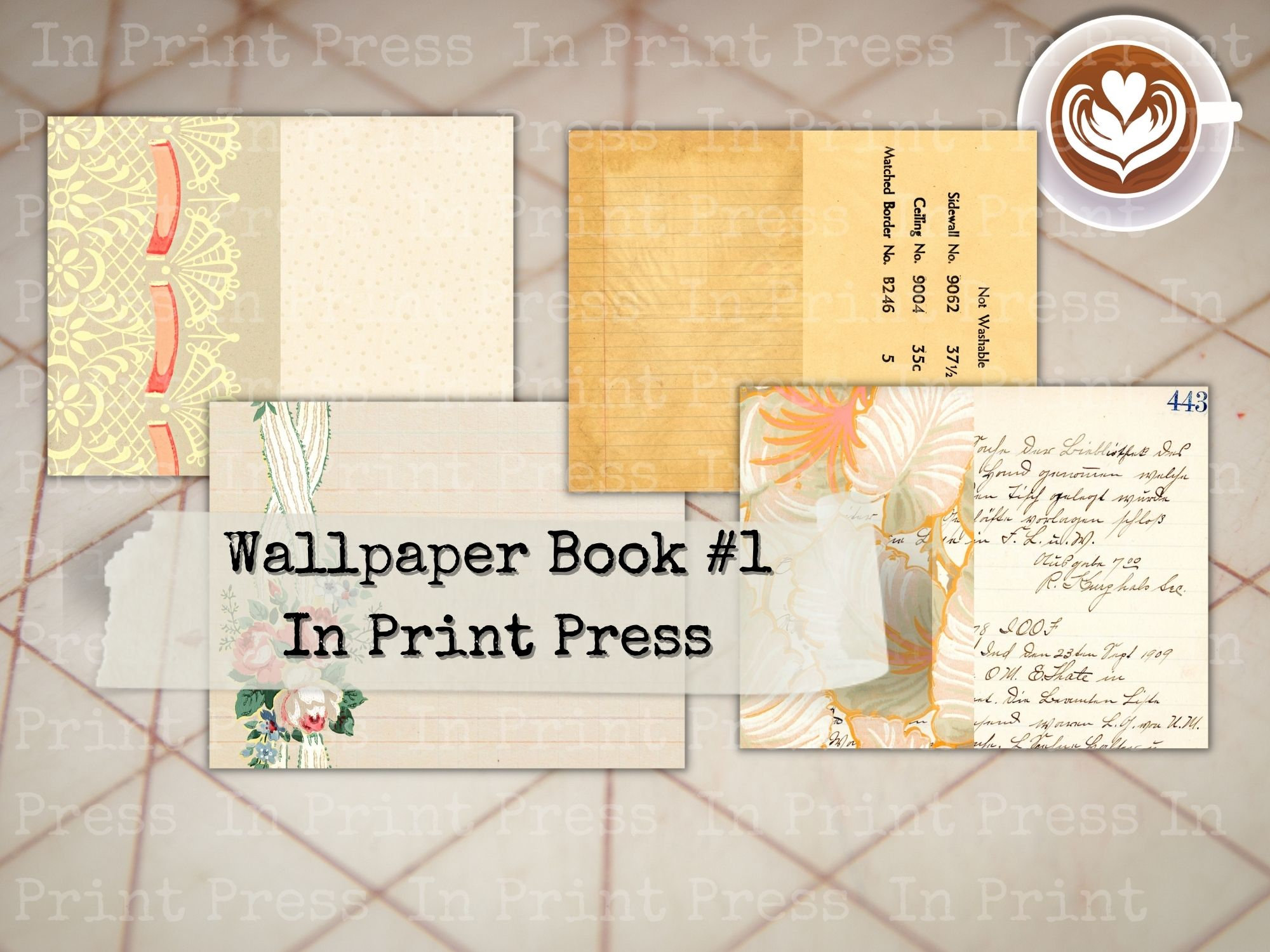 Wallpaper Book Journal Kit 1 Printable Vintage Wallpaper - Etsy