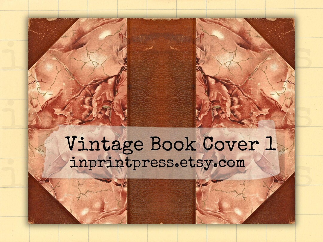 Vintage Book Cover 1 | Digital Printable Decorative Book Cover - Etsy UK