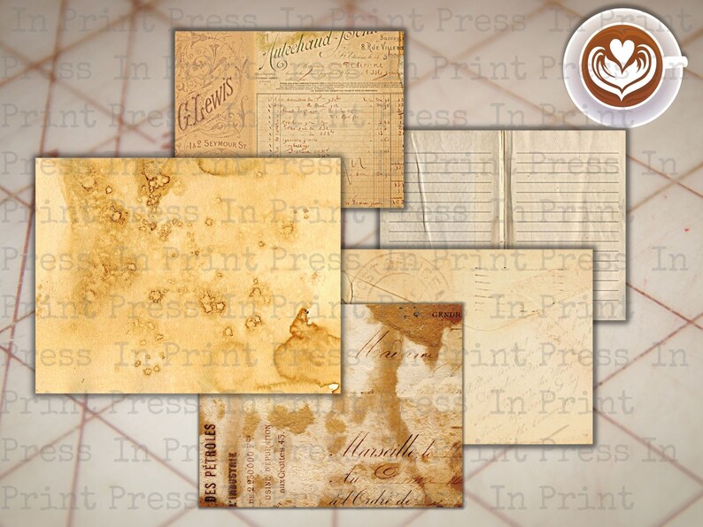 Signature Pages Digital Junk Journal Kit Double Pages Junk Journal ...